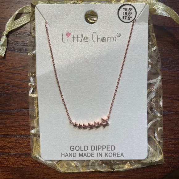 little charm | Jewelry | New Little Charm Tiny Stars Rose Gold Necklace ...